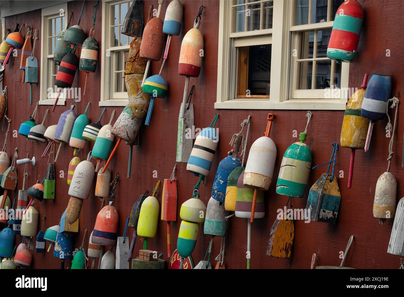 Fishing floats. Bar Harbor, Maine Stock Photo - Alamy