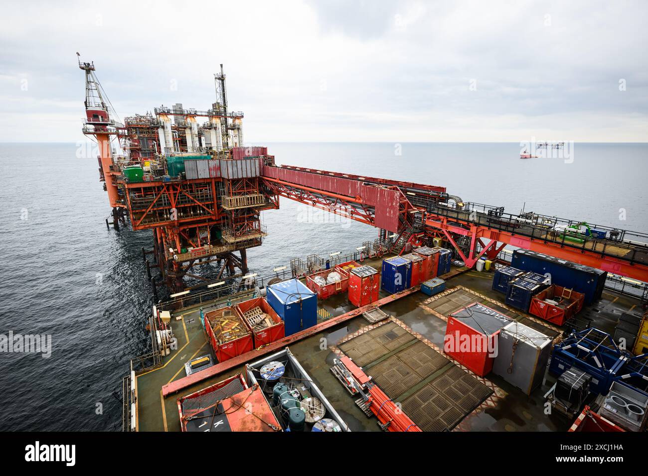 A general view of a section of the Rough 47/3B Bravo gas platform in ...