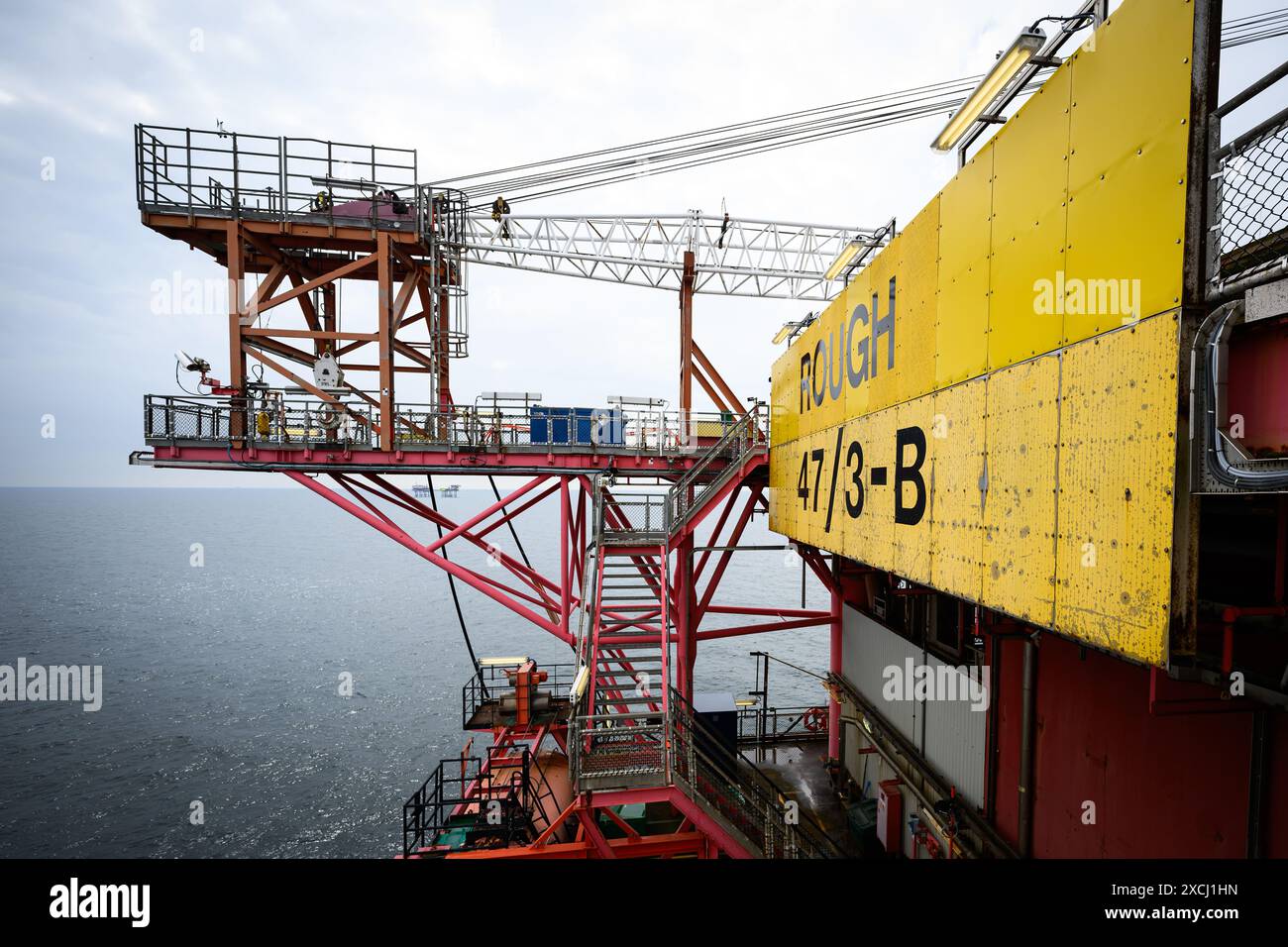 A general view of a section of the Rough 47/3B Bravo gas platform in ...