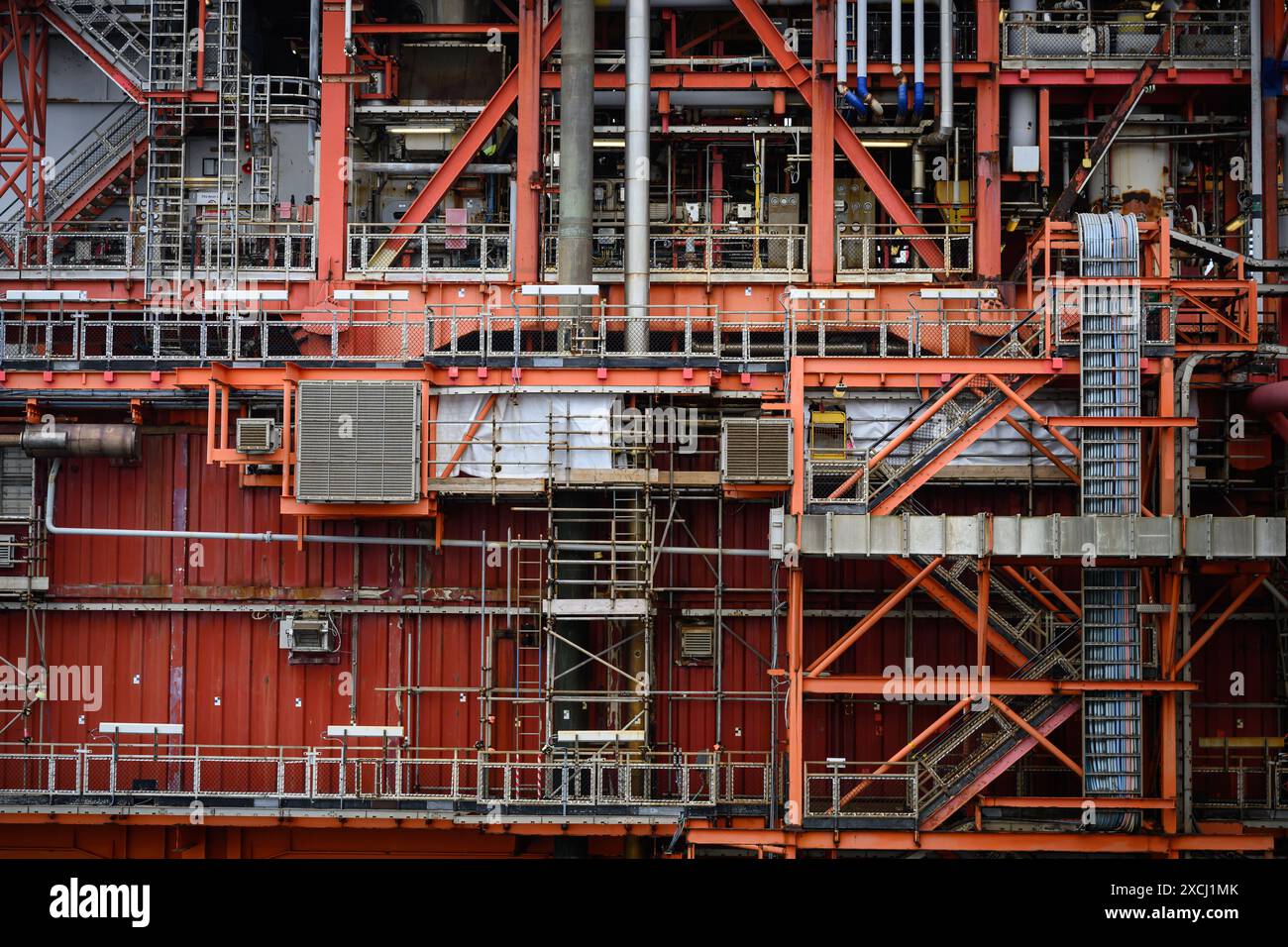 A general view of a section of the Rough 47/3B Bravo gas platform in ...