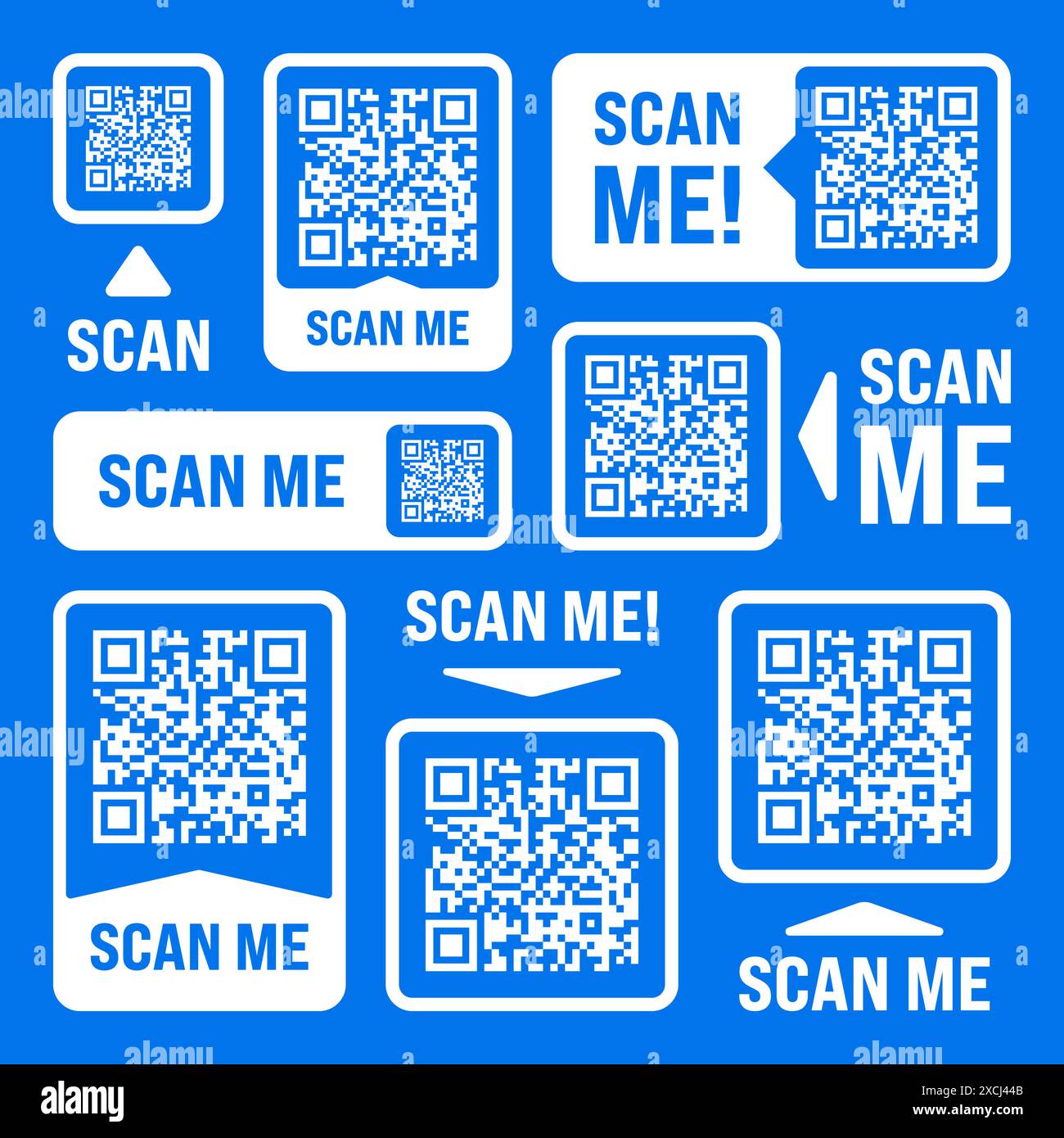 Scan me QR code sticker with text. Online payment. Special offer sale ...
