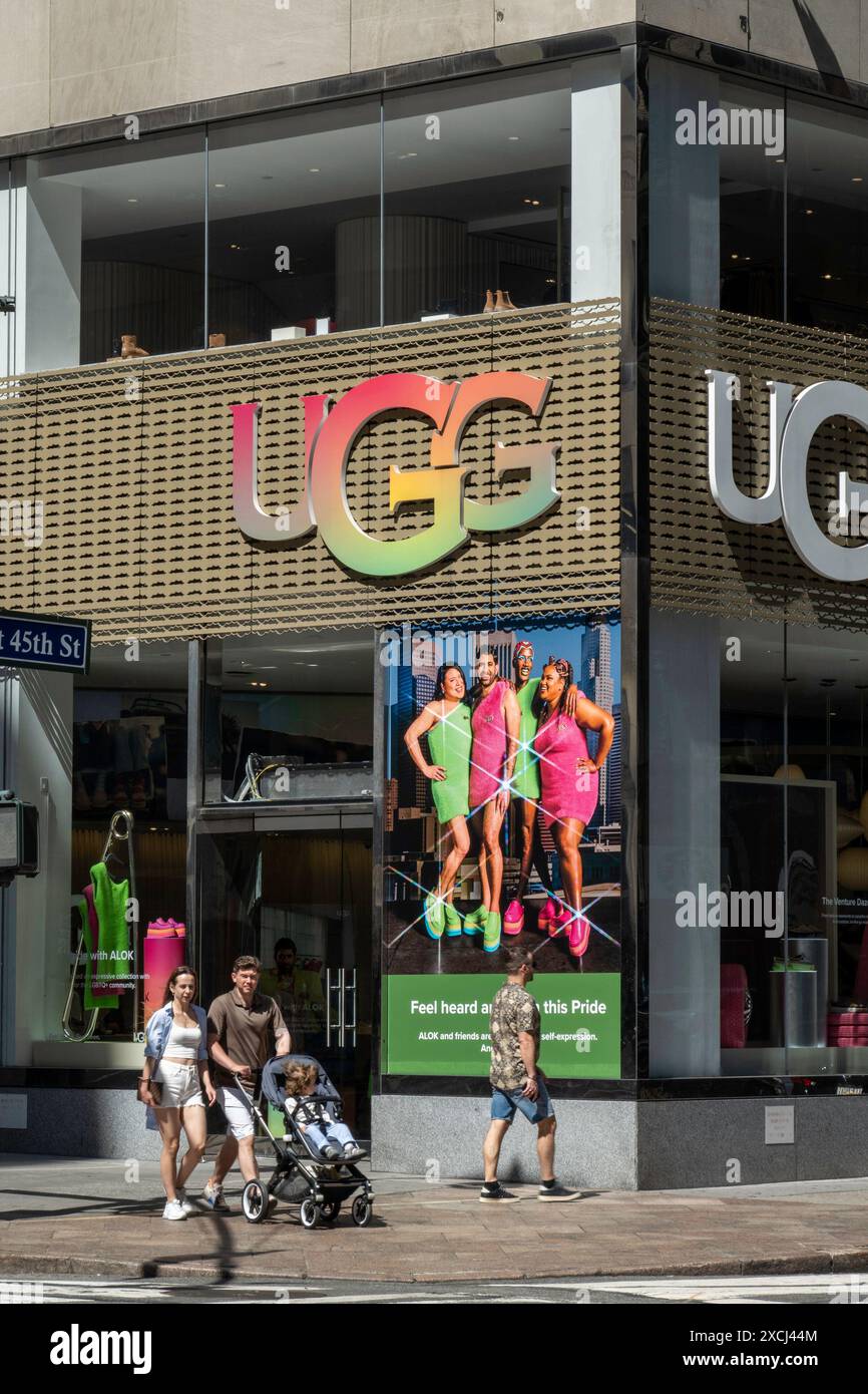 UGG Storefront, Celebrating Pride Month with Rainbow Colors on Fifth ...