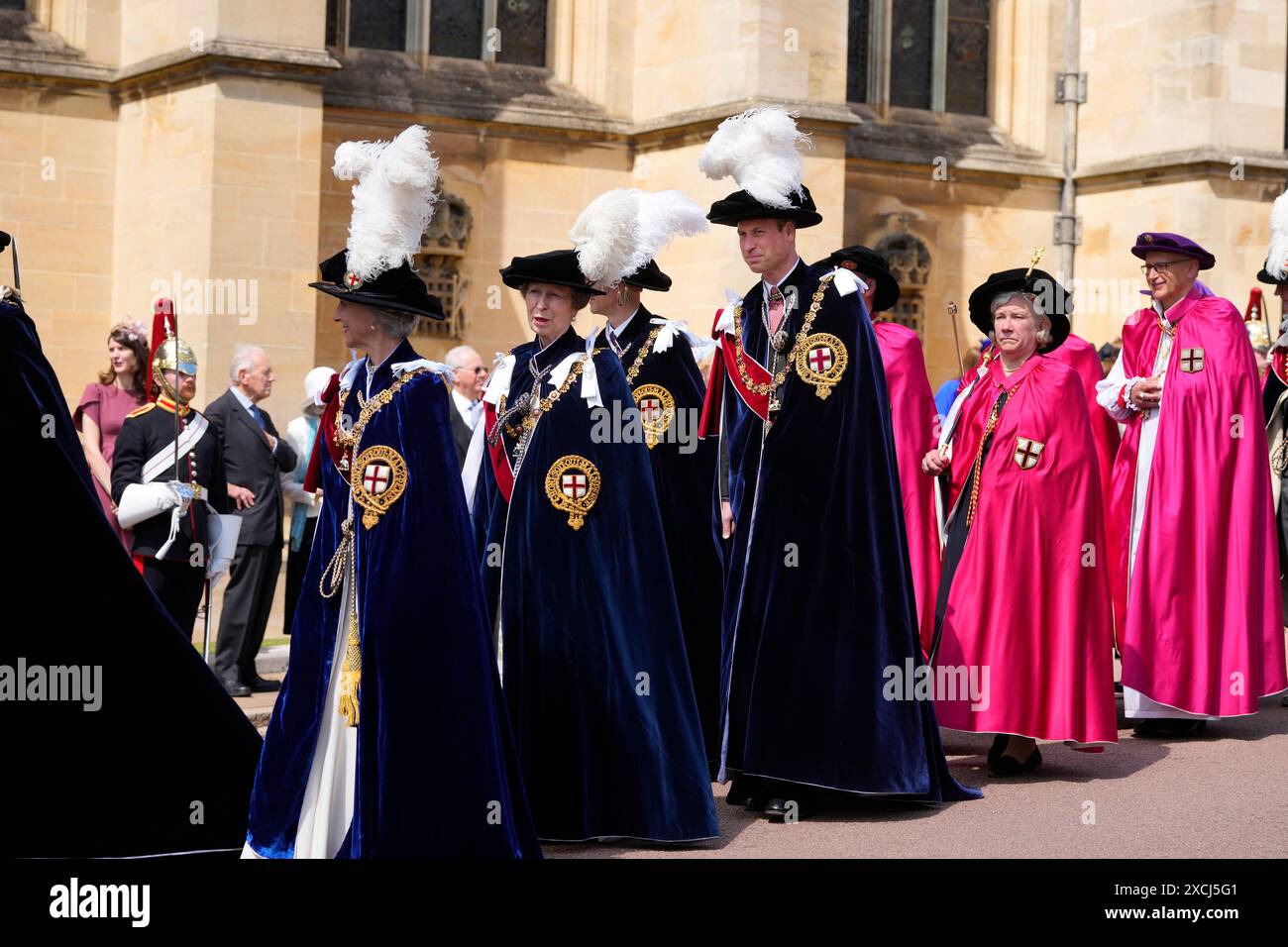 The Duchess of Gloucester (left), the Princess Royal (second from left ...