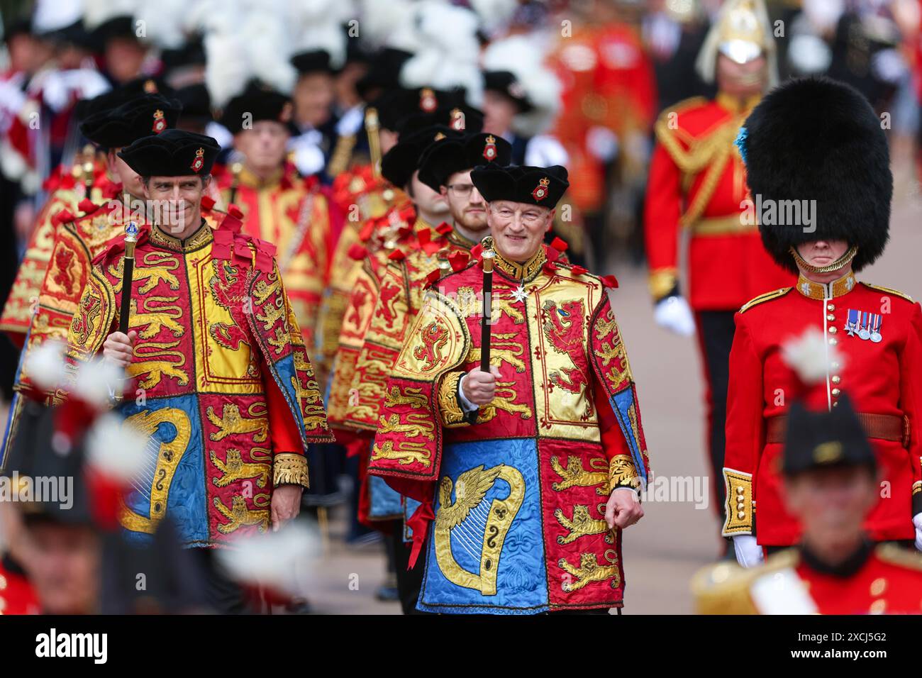 Heralds including Alastair Bruce of Crionaich (second right) attend the ...