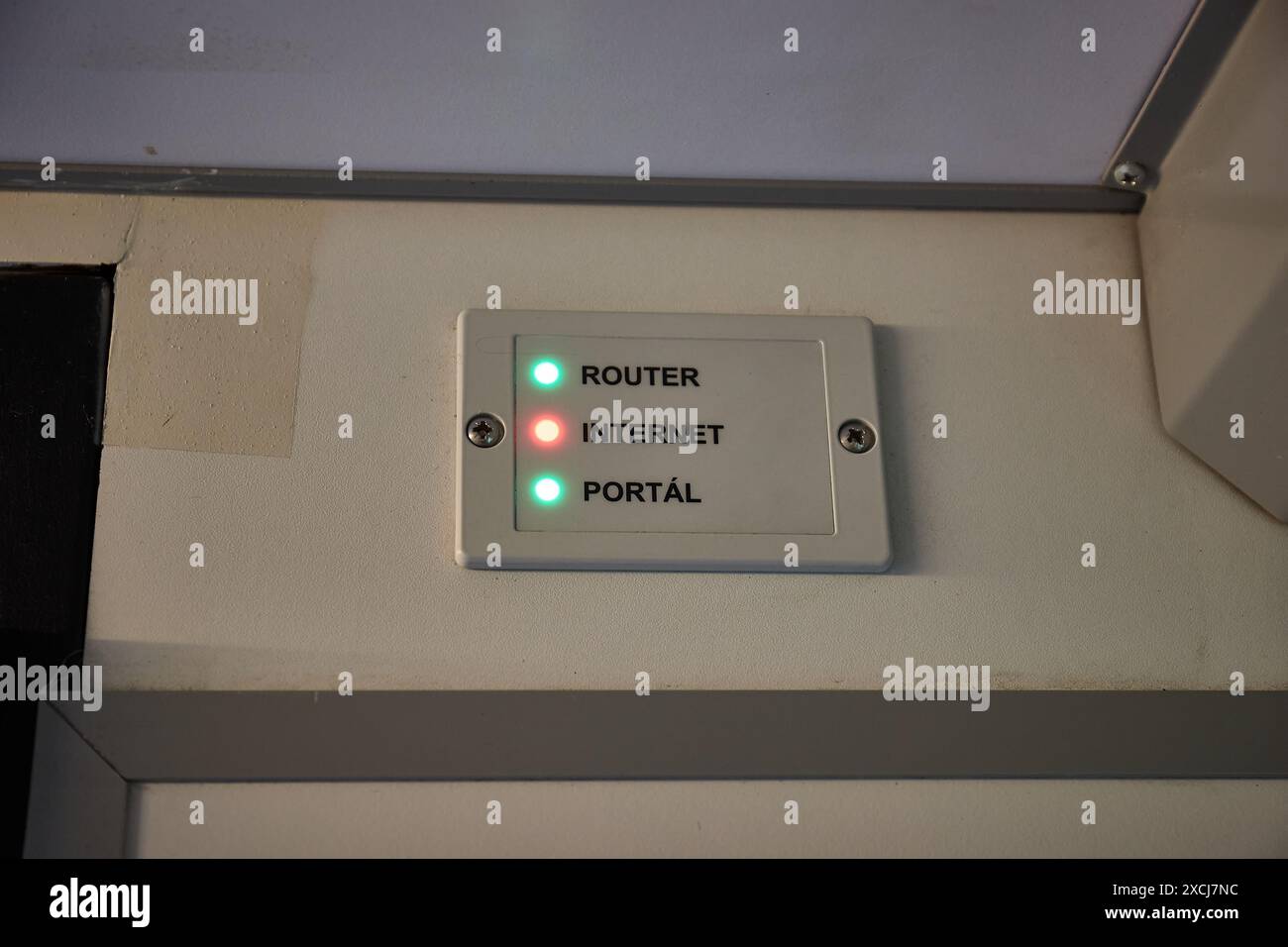Train wifi internet indicator lights Stock Photo - Alamy