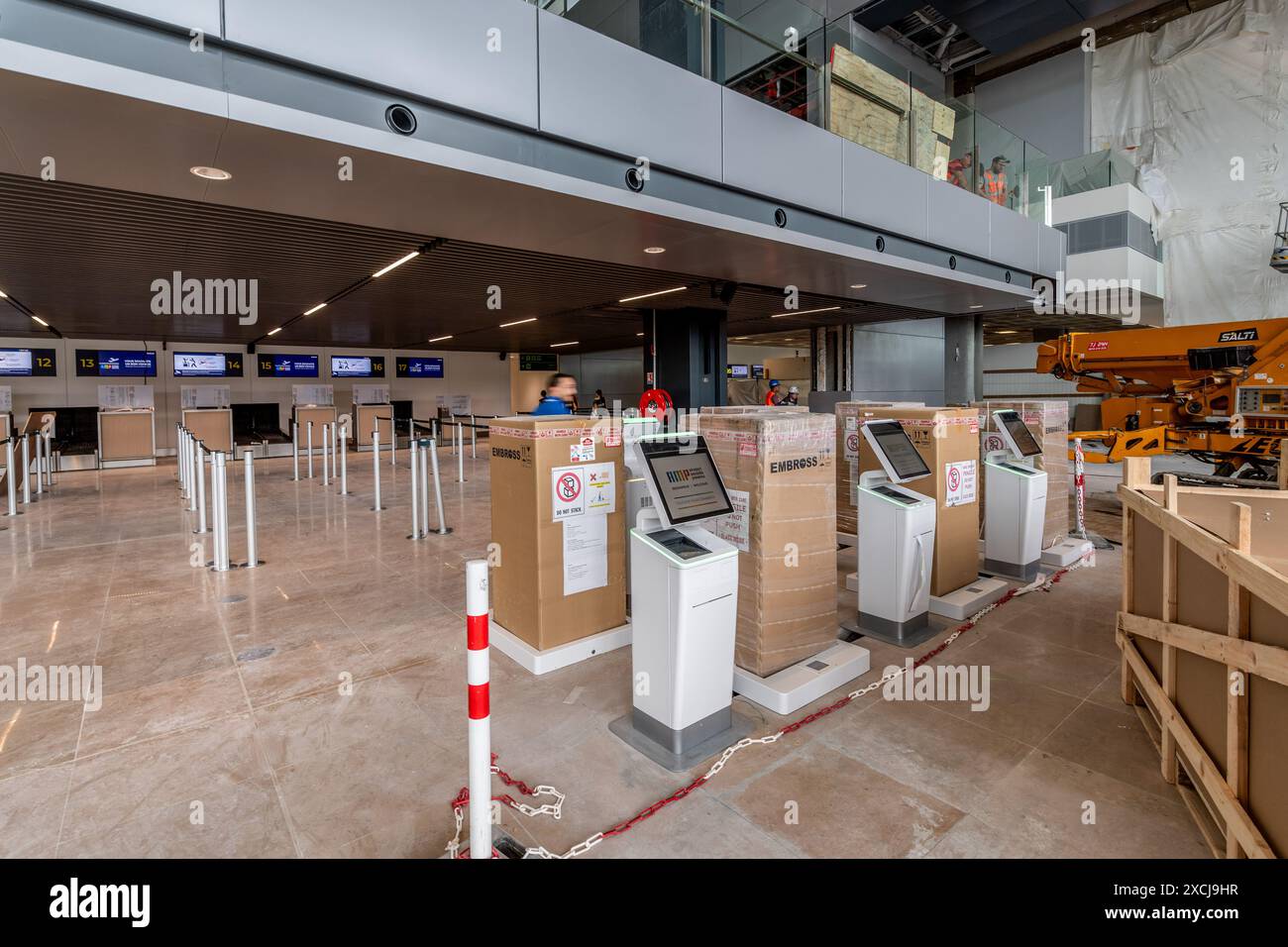 Marseille, France. 14th June, 2024. View to the automatic check-in to ...