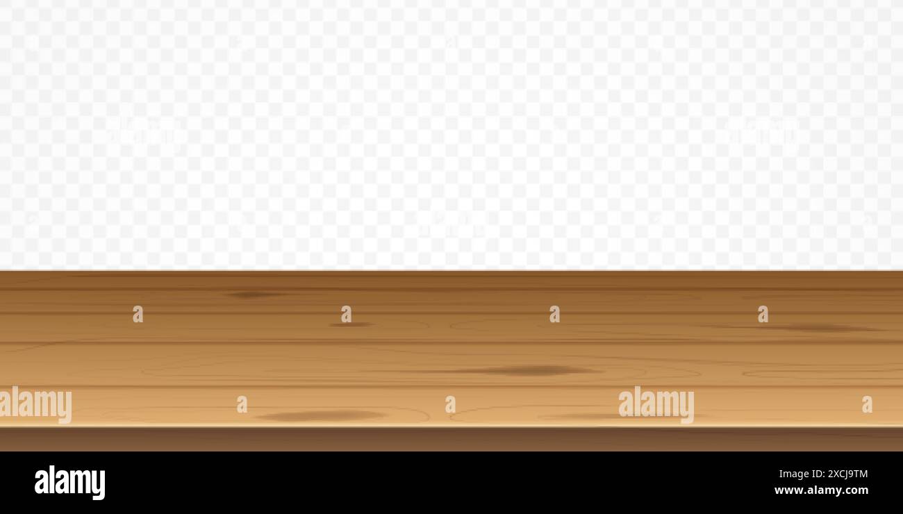 Realistic wooden table. Wood tables top surface, kitchen shelf plank ...
