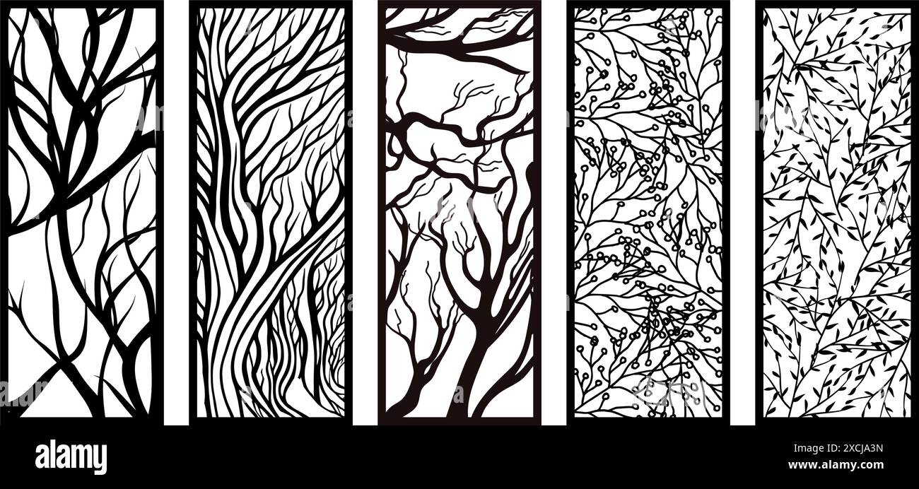 Laser cut leafs panel. room divider screens, paper craft, card ...