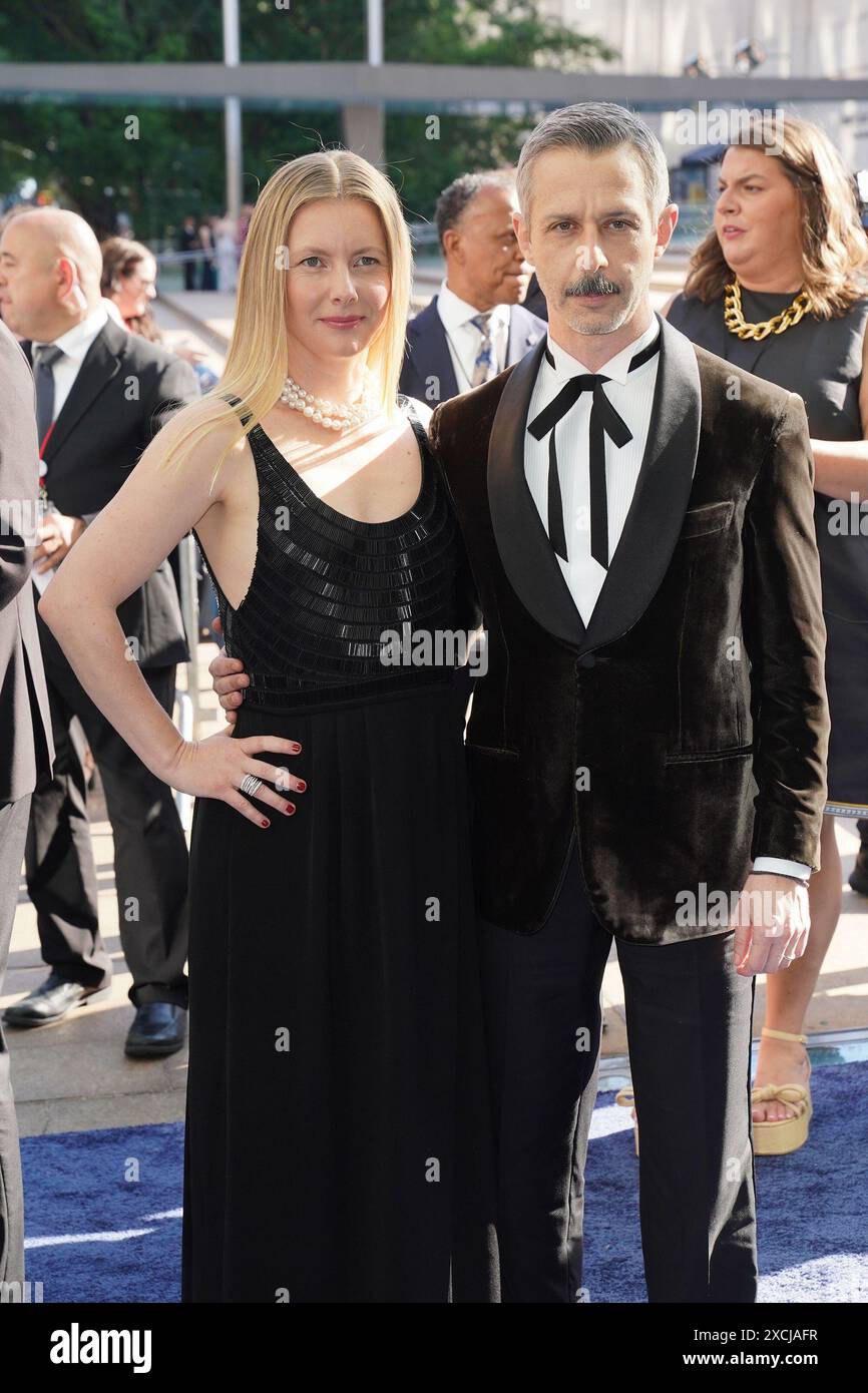 Emma Wall, Jeremy Strong at arrivals for The 77th Annual Tony Awards ...