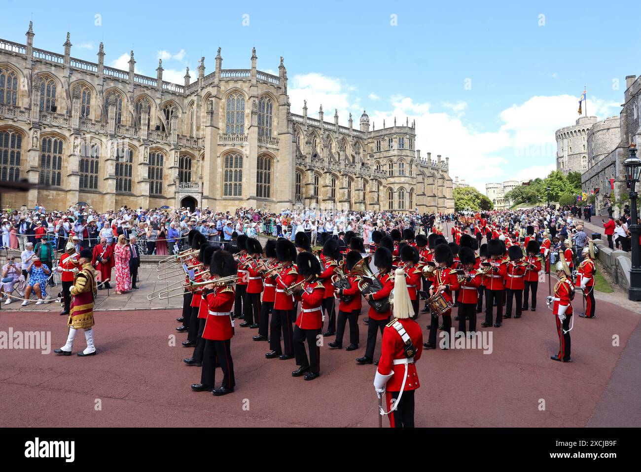 The Band of the Grenadier Guards play during the annual Order of the ...