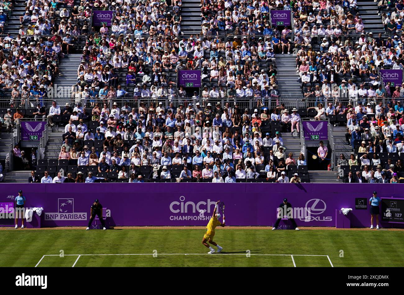 Holger Rune during his match against Jordan Thompson (Not Pictured) on ...