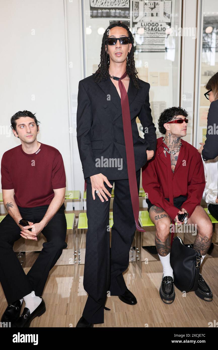 Milan, Italy. 17th June, 2024. Ghali attends the Gucci's Spring/Summer ...