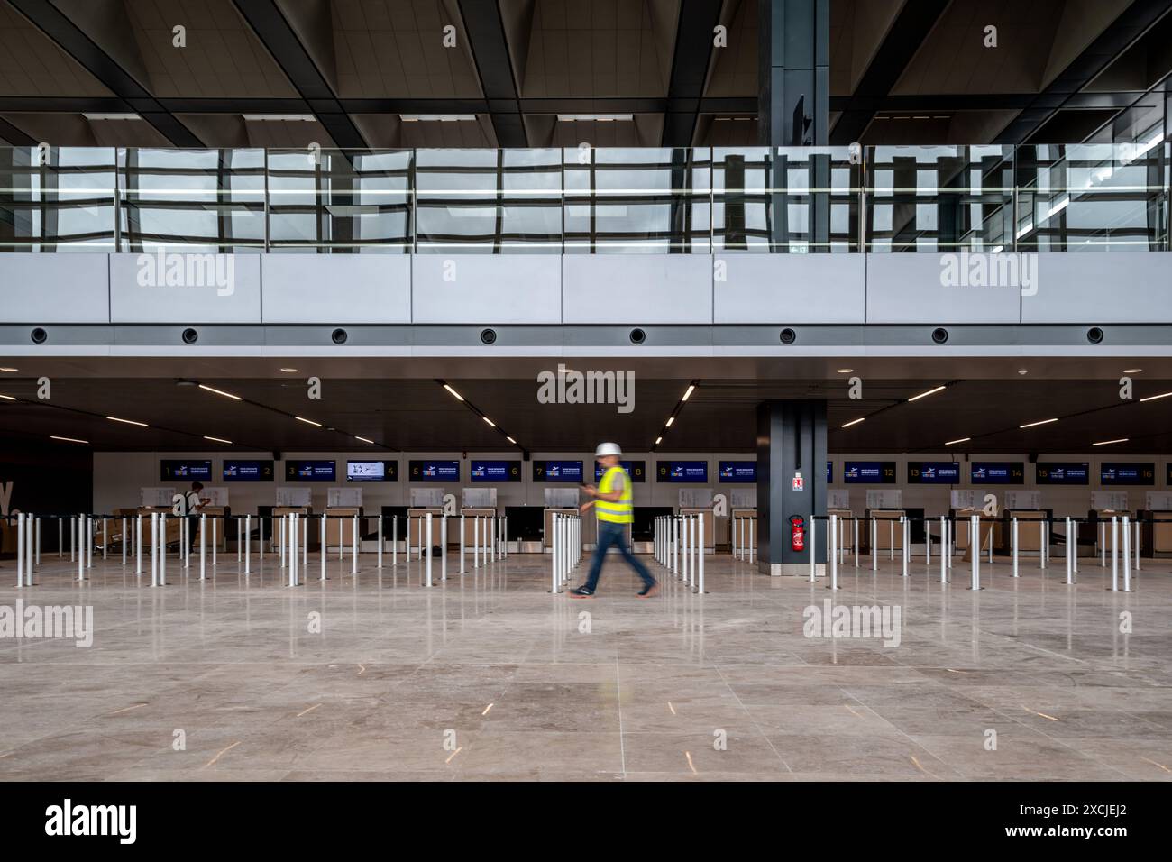 Marseille, France. 14th June, 2024. A worker seen on the site of the ...