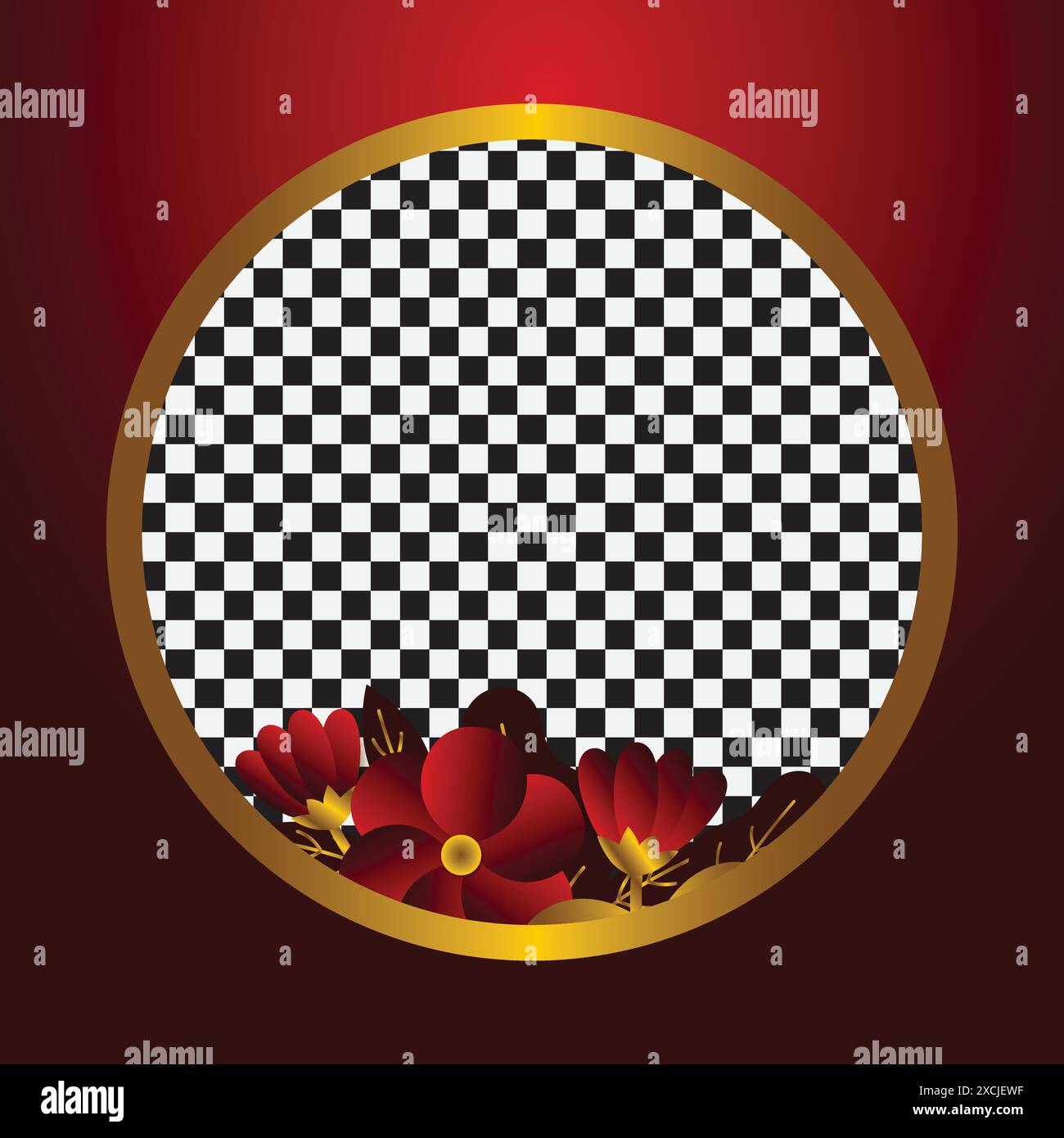 Flower circle border Stock Vector Images - Alamy