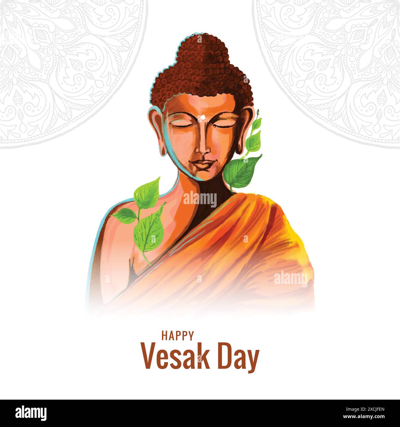 Happy vesak day celebration card background Stock Vector Image & Art ...