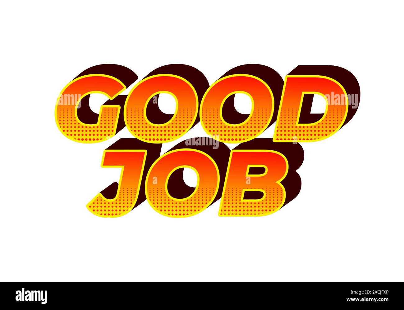 Good job. Text effect design in 3D style and good colors Stock Vector ...