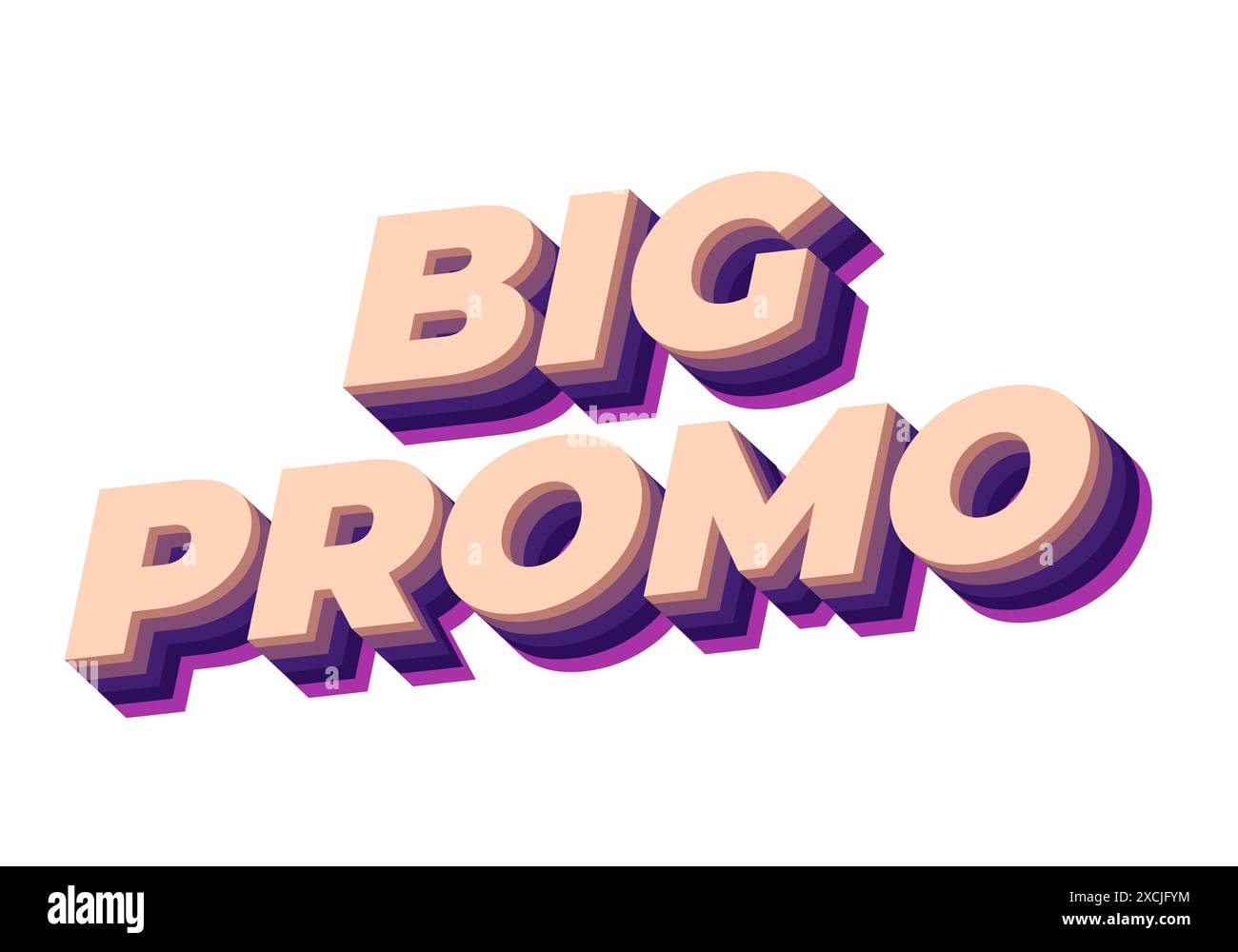 Big promo. Text effect design in 3D look with good colors Stock Vector ...