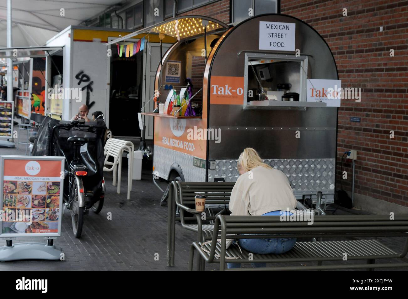 Copenhagen/ Denmark/17 JUNE 2024/mexian street food van ine at fast ...