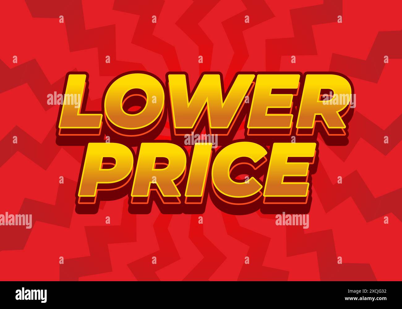 Lower price. Text effect design in 3D look with good colors Stock ...