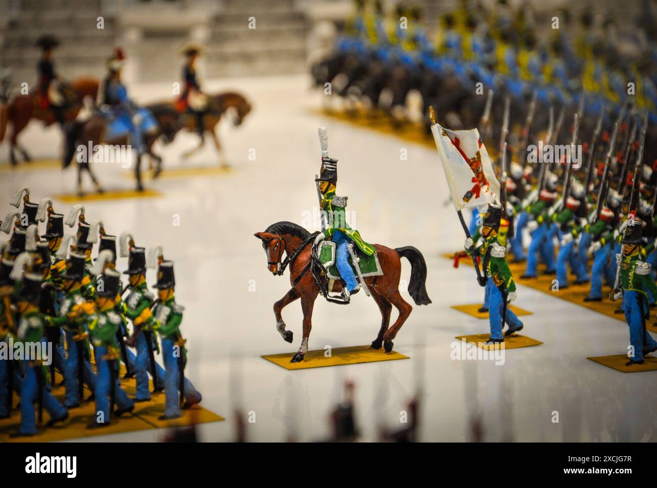 "Antique Toy Soldiers: Infantry and Cavalry Miniatures Stock Photo - Alamy