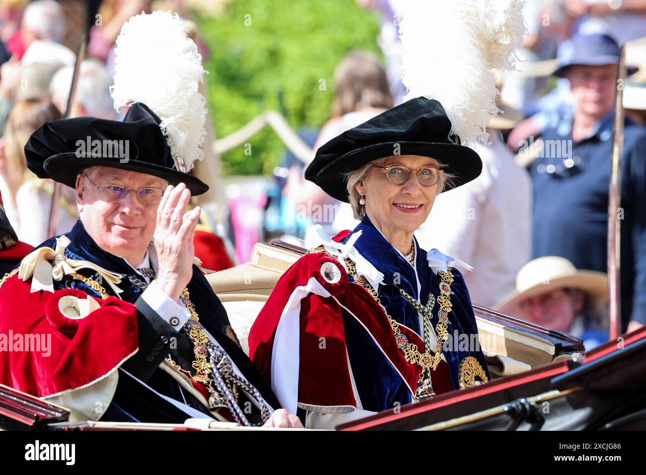 The Duke and Duchess of Gloucester following the annual Order of the ...