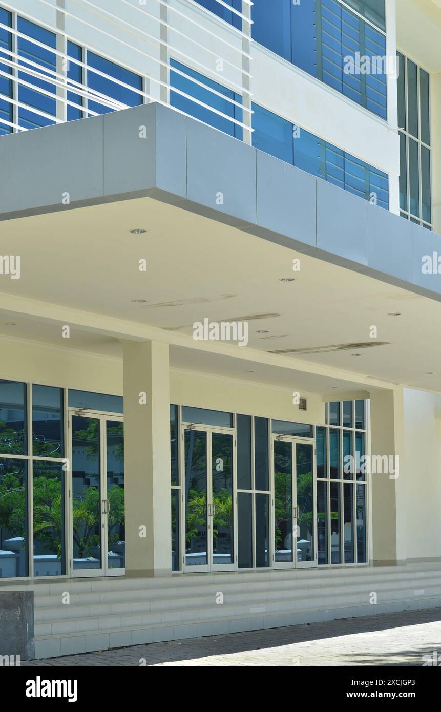 A new building with a modern architectural style, a mix of angular ...