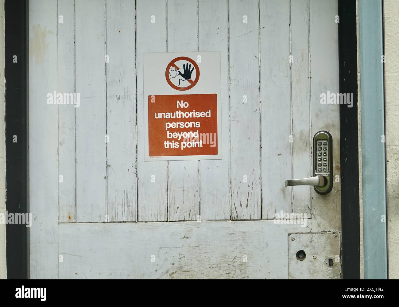 No Entry sign on business premises Stock Photo - Alamy