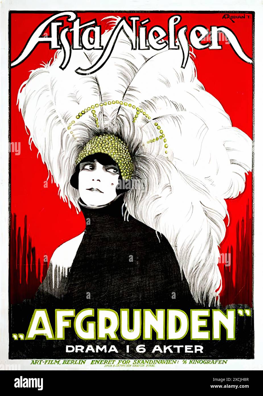 Asta Nielsen, Afgrunden , drama i 6 akter, 1910. - Vintage Advertising ...