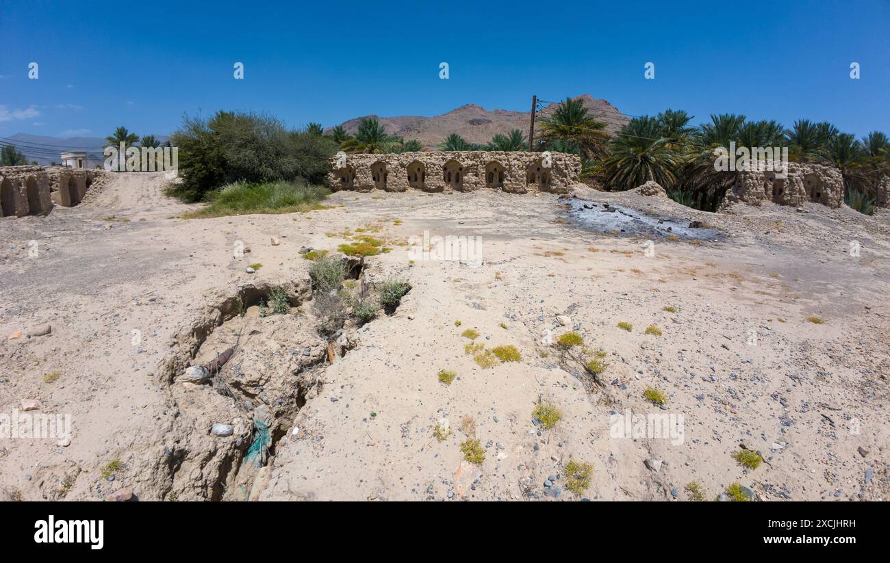 Photography of old abandoned adobe castle near Nizwah in Oman during ...