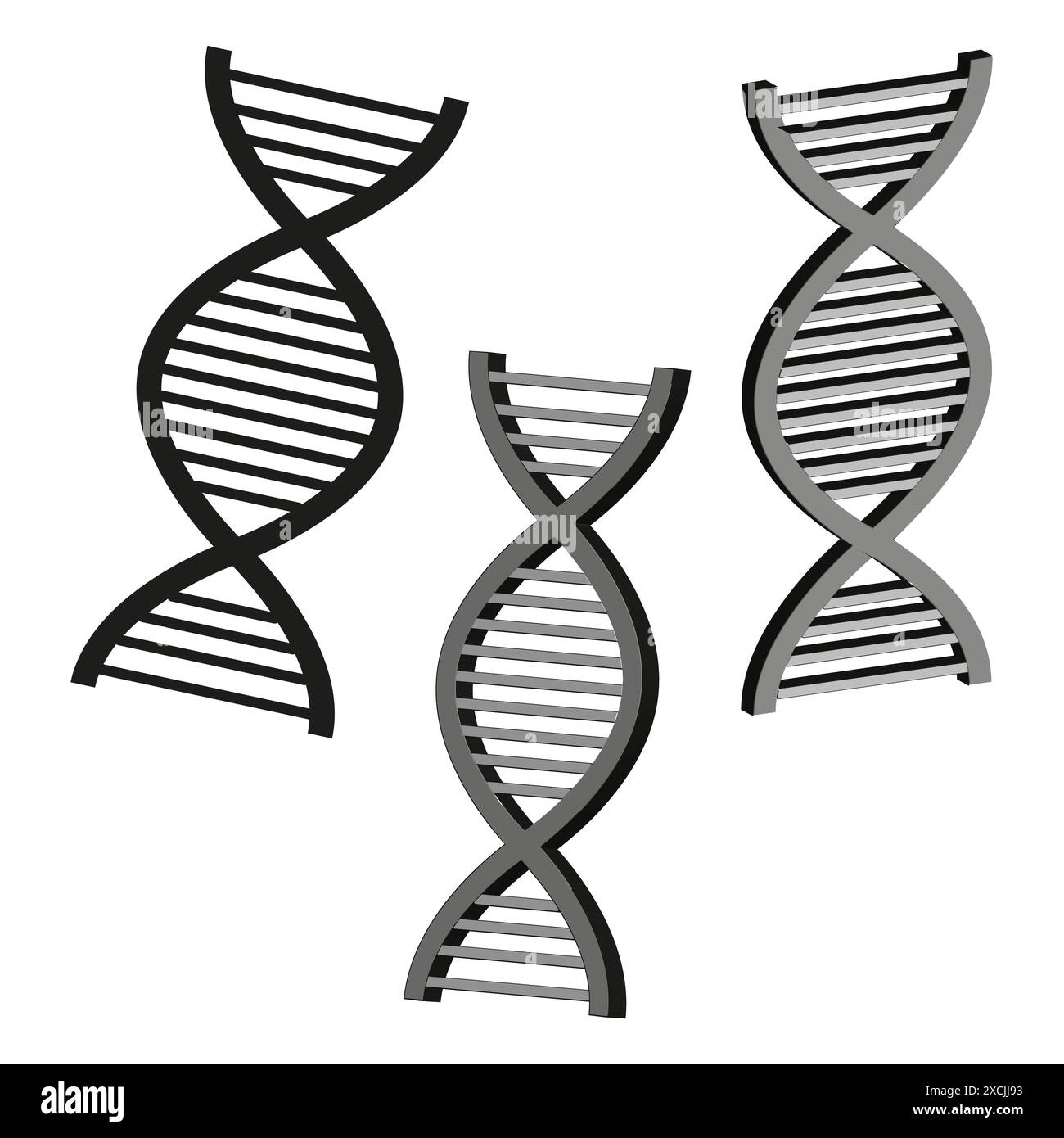 Dna structure double helix illustration Cut Out Stock Images & Pictures ...