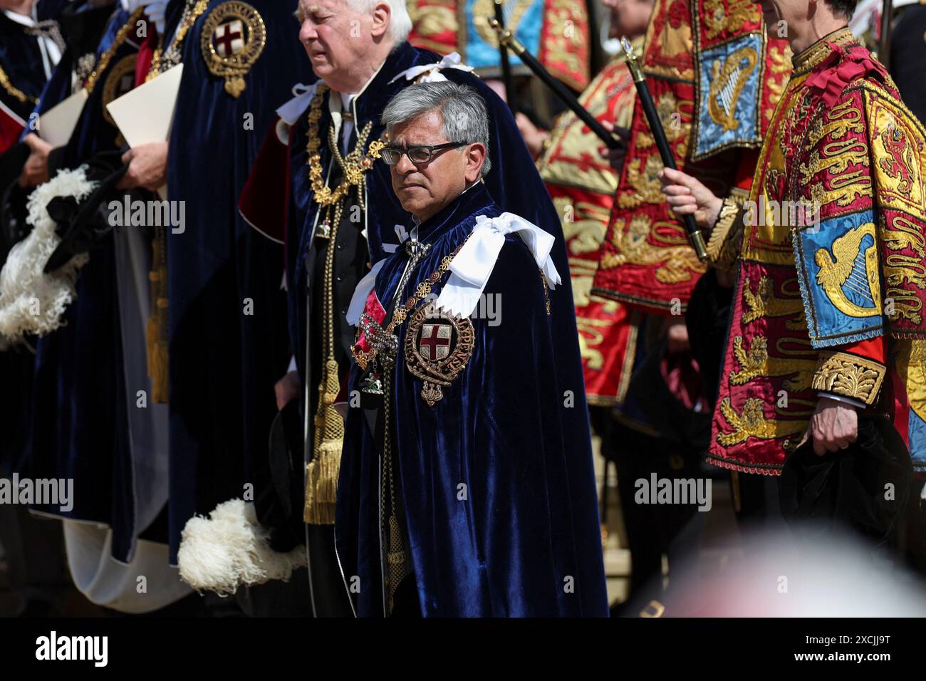 Lord Ajay Kakkar leaves after attending the annual Order of the Garter ...