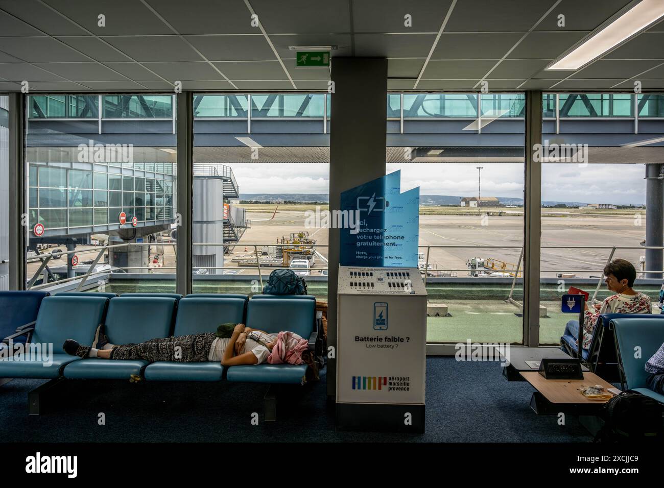 Marseille, France. 14th June, 2024. Passengers waiting for their plane ...