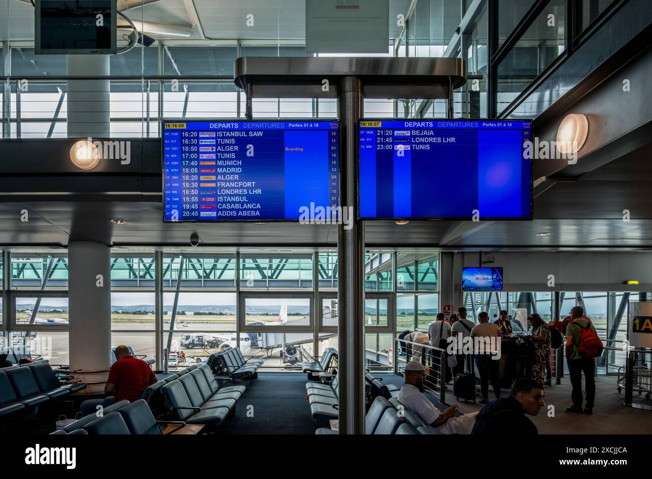 Marseille, France. 14th June, 2024. Passengers prepare to reach their ...