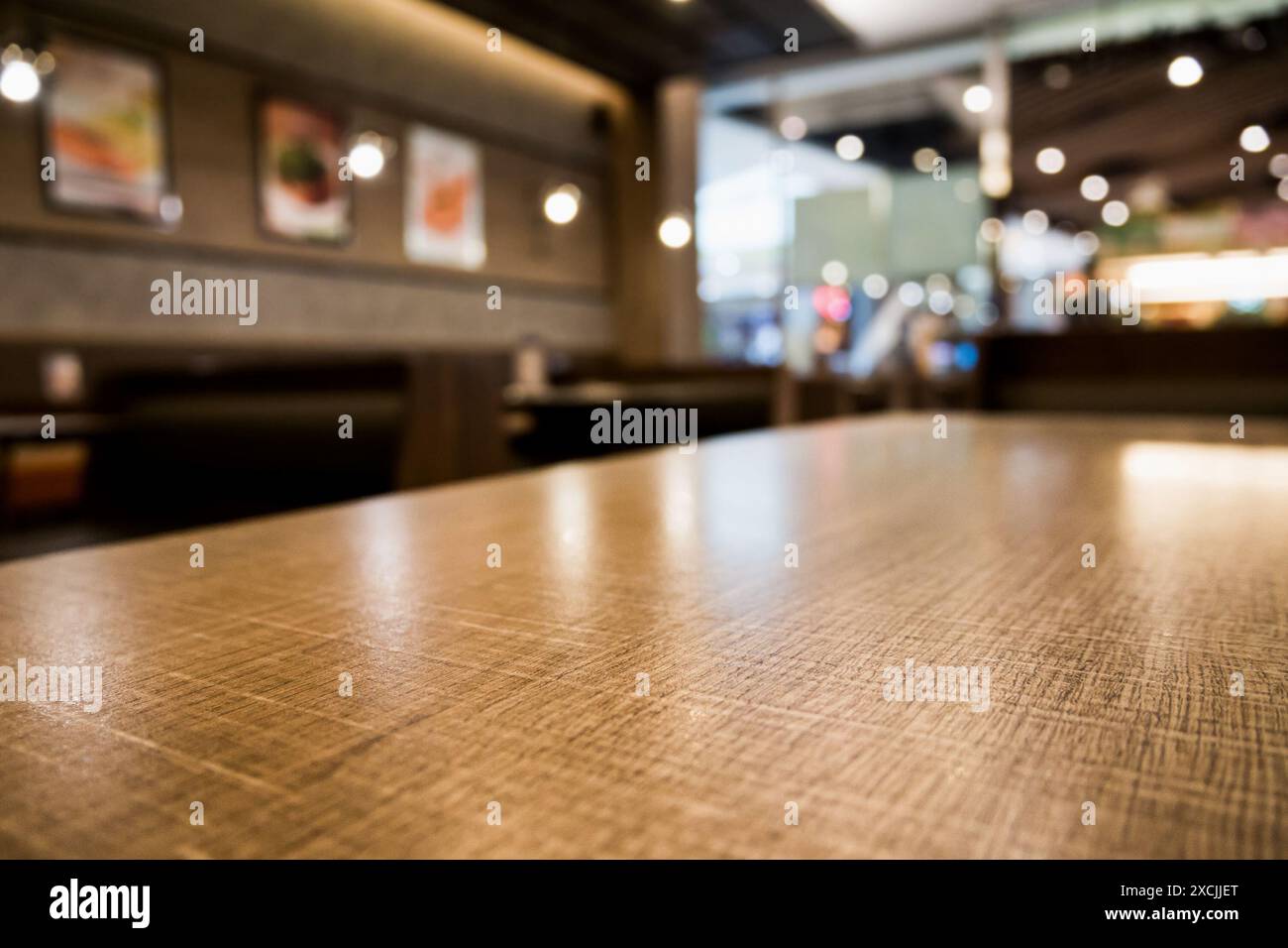 Abstract cafe coffee shoop restaurant table with blur background with ...