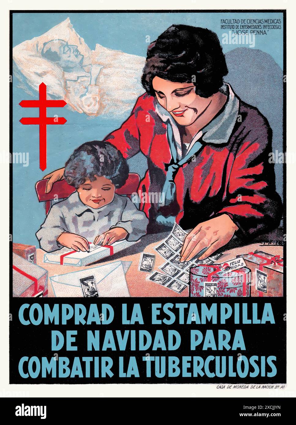 Comprad la Estampilla de Navidad para Combatir la Tuberculosis, 1931 ...