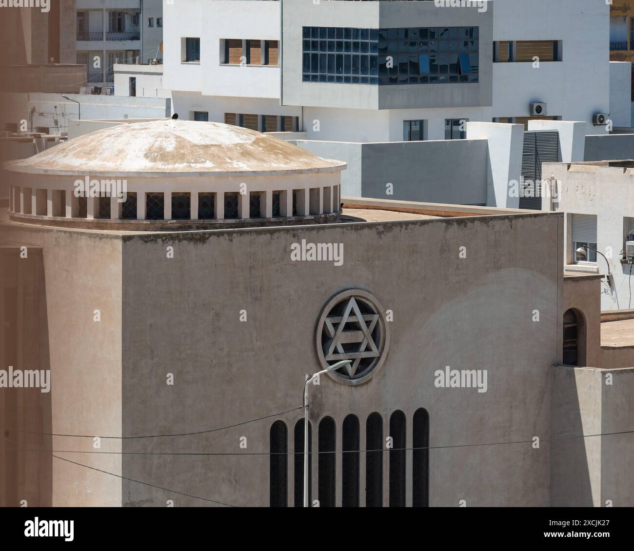 The Beth-El Synagogue Sfax, with the Star of David a symbol of Jewish ...