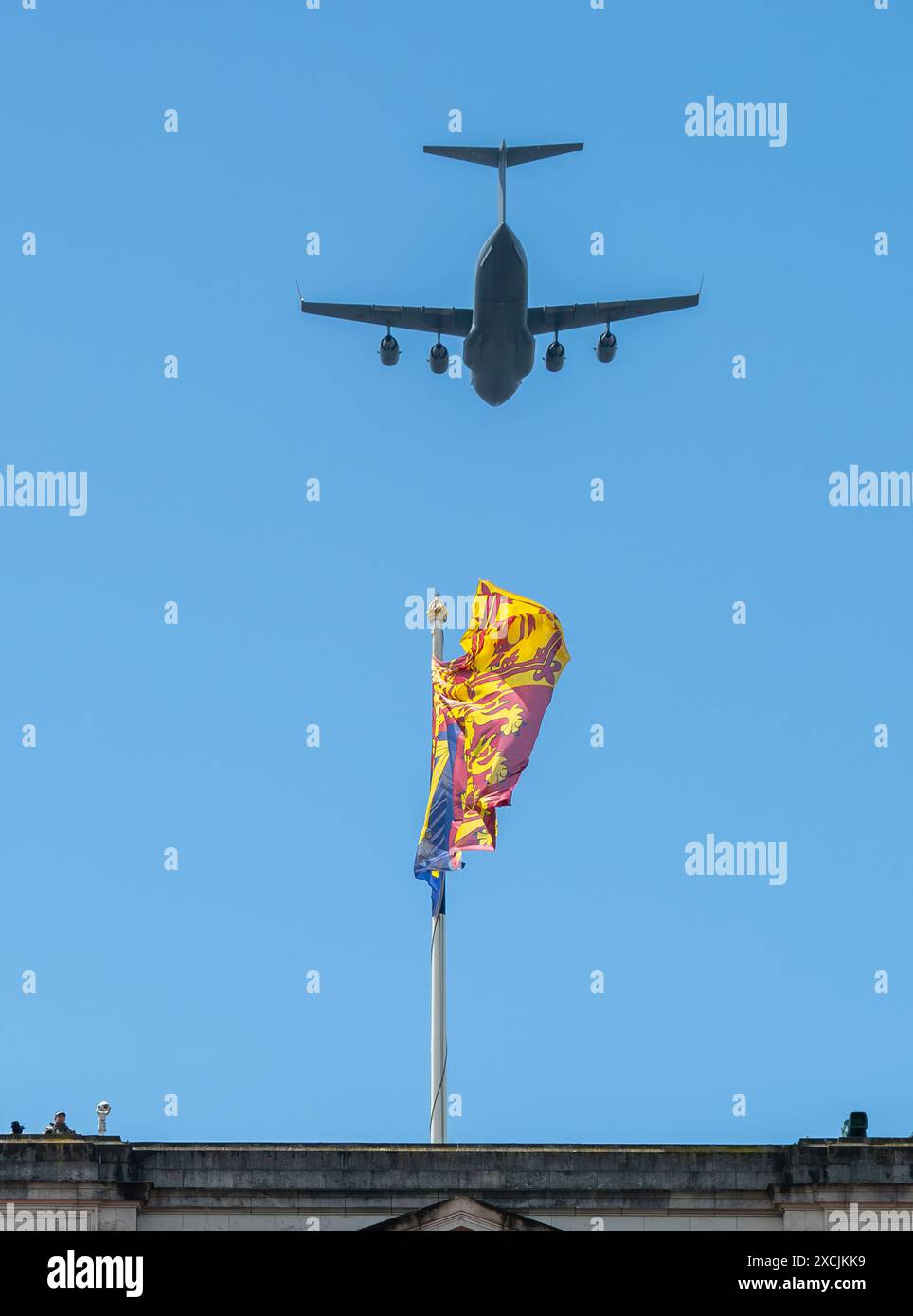 London, UK. 15th June, 2024. RAF flypast of Globemaster C17 over ...