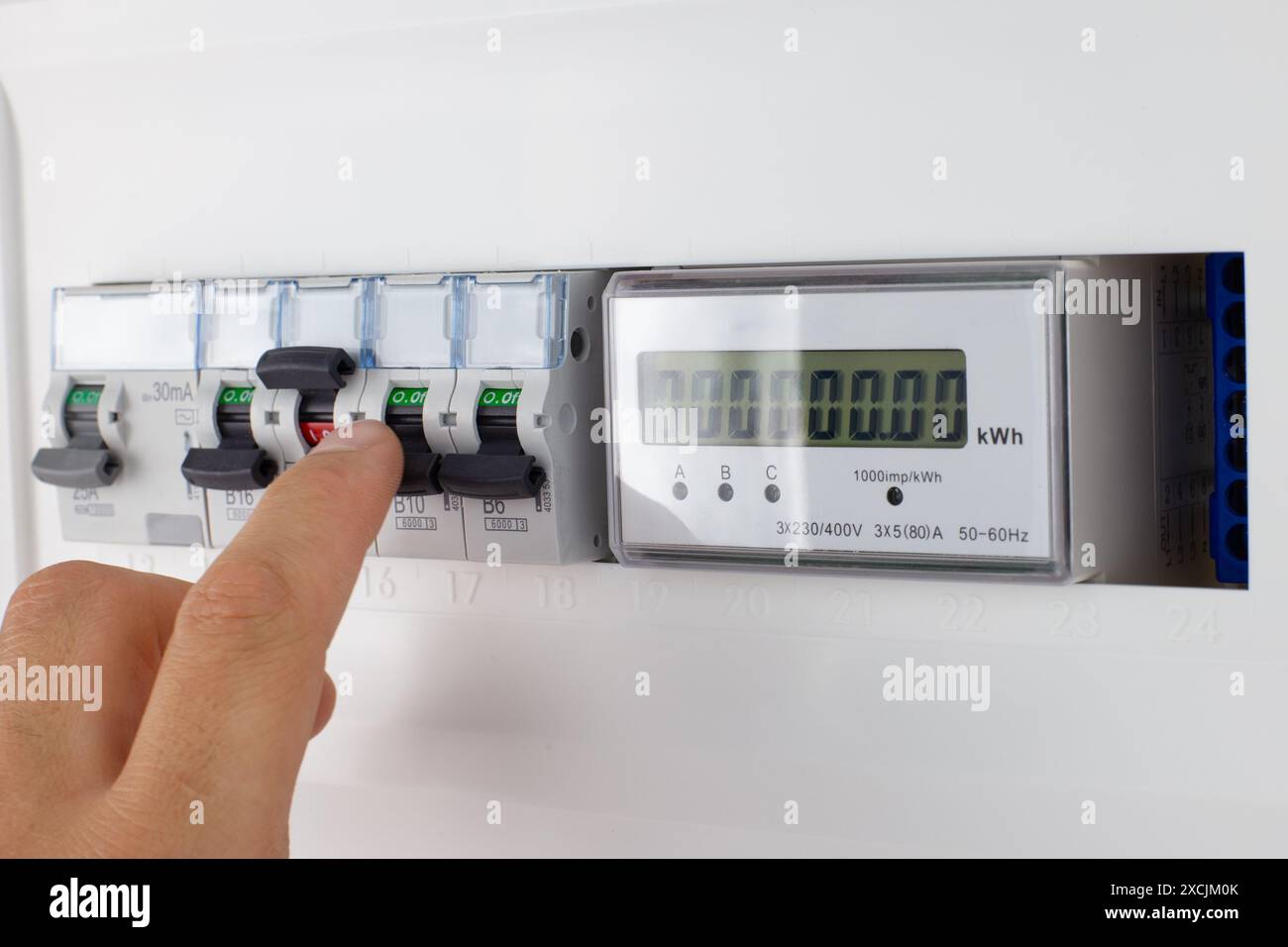 Hand Operating Power Distribution Panel Stock Photo - Alamy