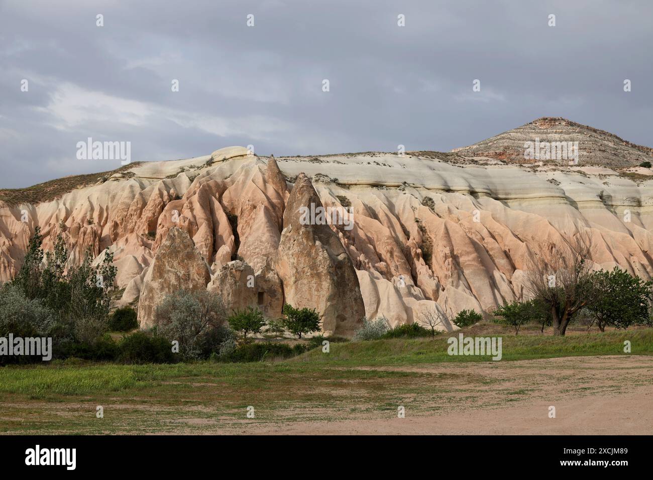 Rock formations in the Rose Valley in Cappadocia, Turkey Stock Photo ...