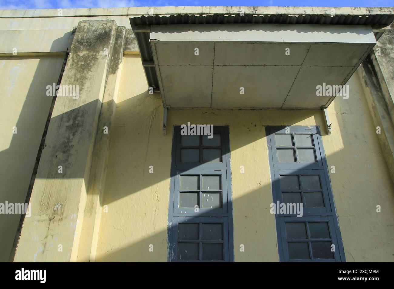 An old architecture building in the art deco style with the ...