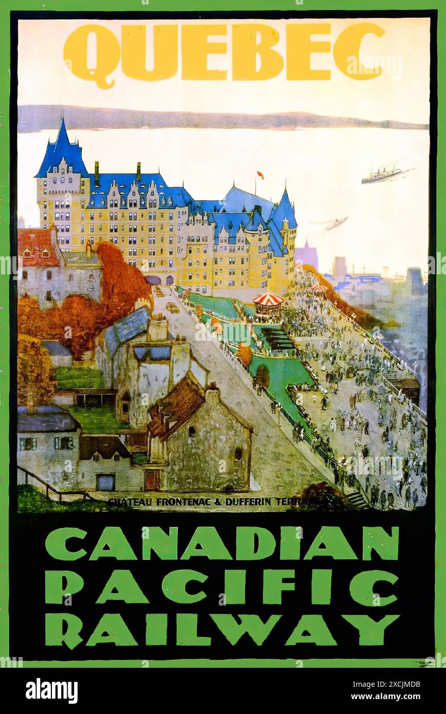 Vintage travel poster advertising canadian hi-res stock photography and ...