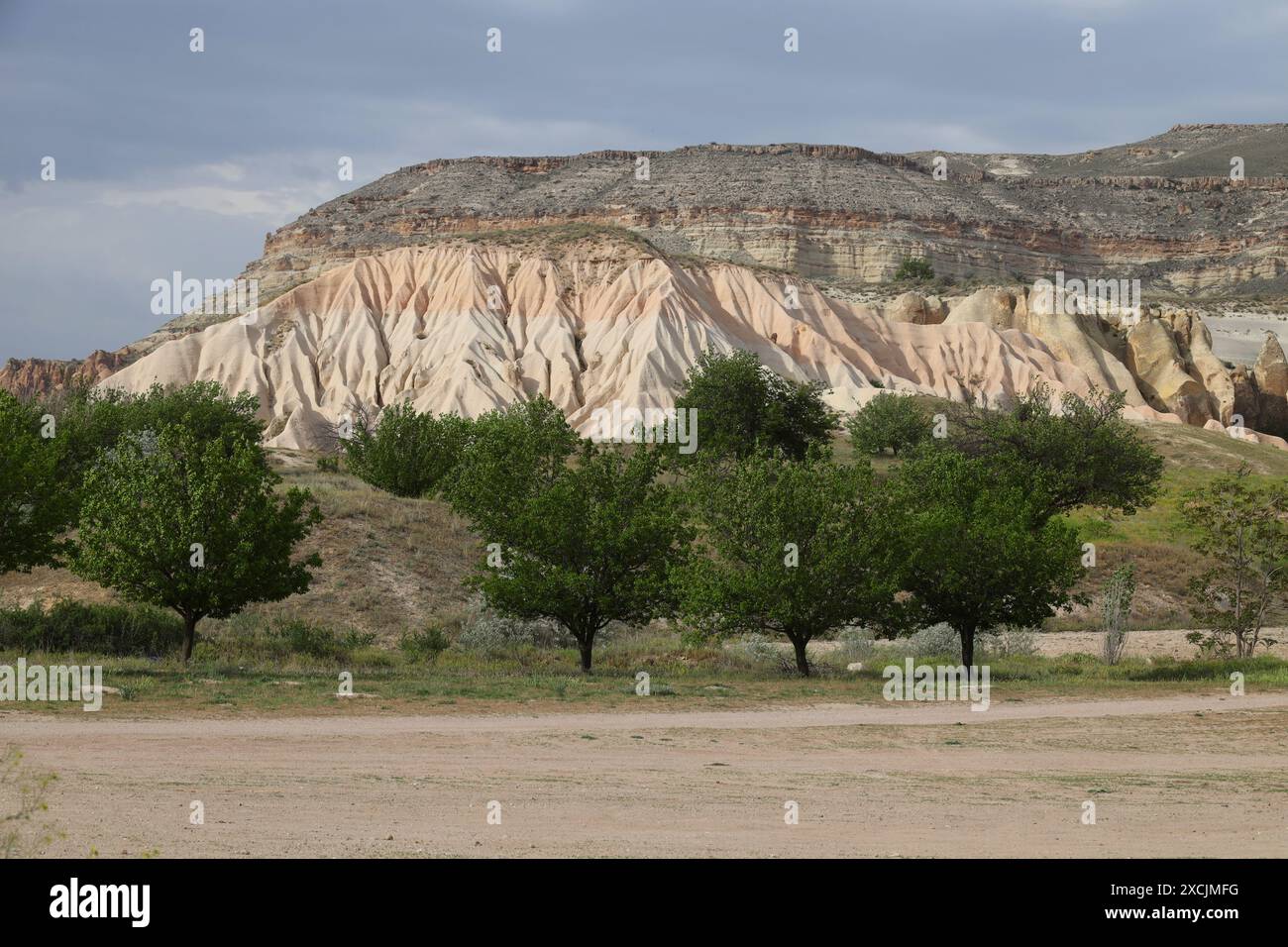 Rock formations in the Rose Valley in Cappadocia, Turkey Stock Photo ...