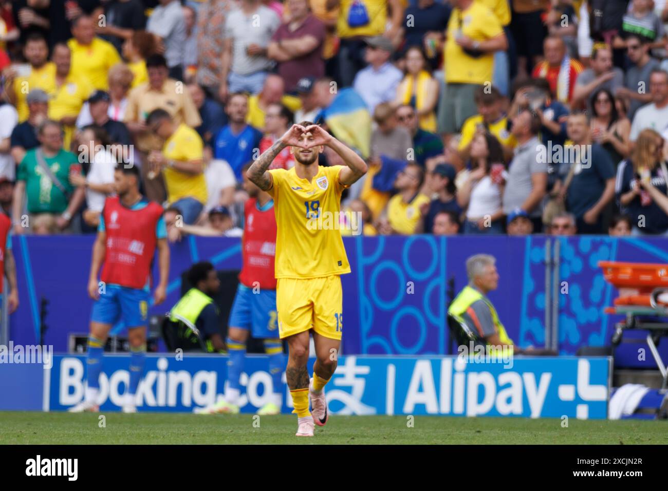 Denis Dragus celebrates after scoring goal during UEFA Euro 2024 game ...