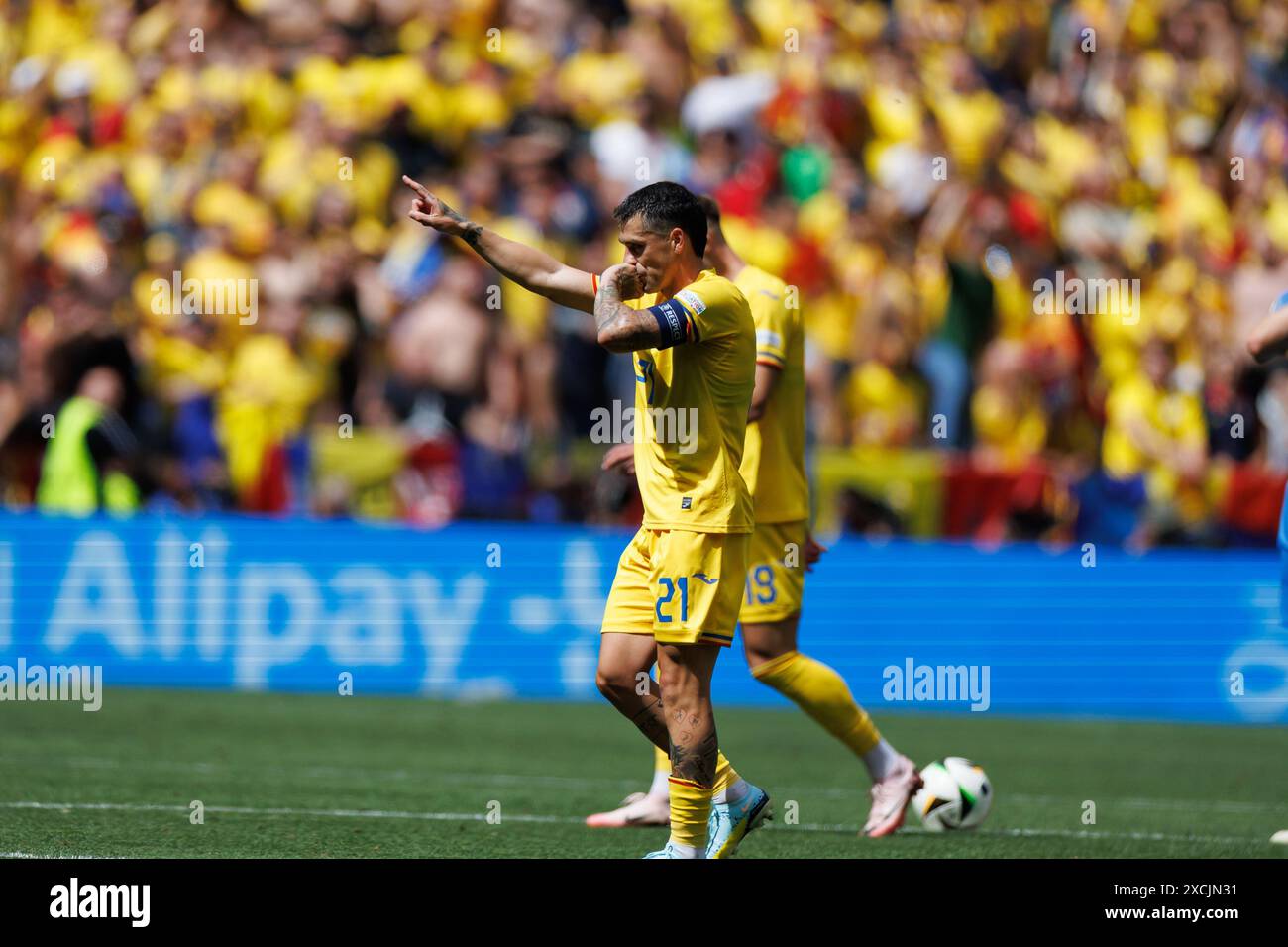 Nicolae Stanciu celebrates after scoring goal during UEFA Euro 2024 ... Nicolae Stanciu celebrates after scoring goal during UEFA Euro 2024 ...