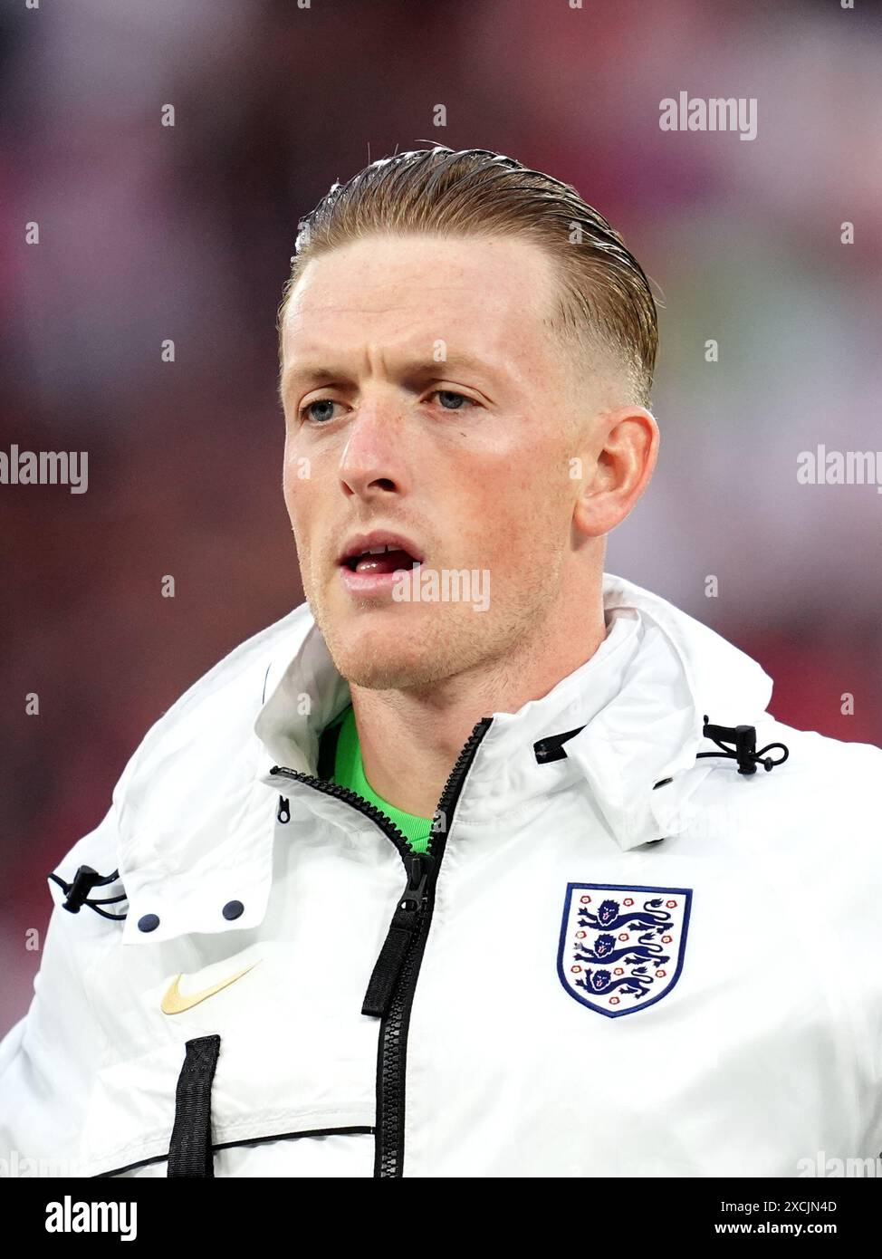 England goalkeeper Jordan Pickford ahead of the UEFA Euro 2024 Group C ...