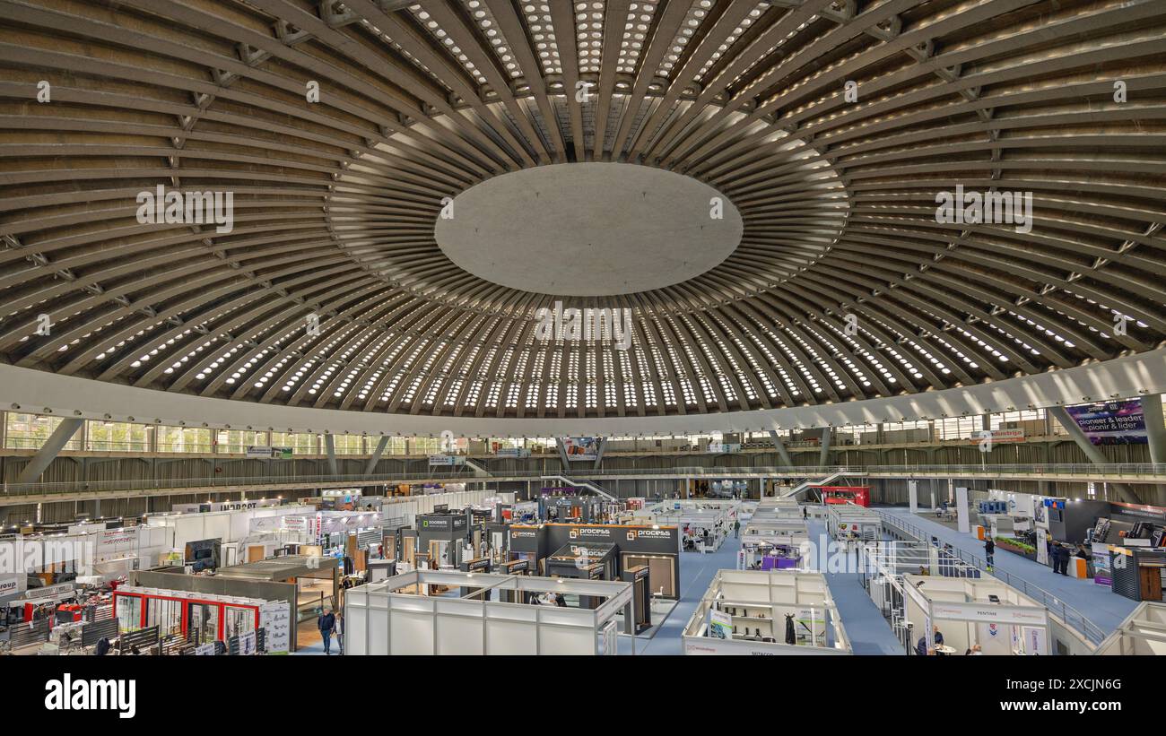 Belgrade, Serbia - April 22, 2024: Building Construction Industry Trade Fair SeeBee Expo in Big ...