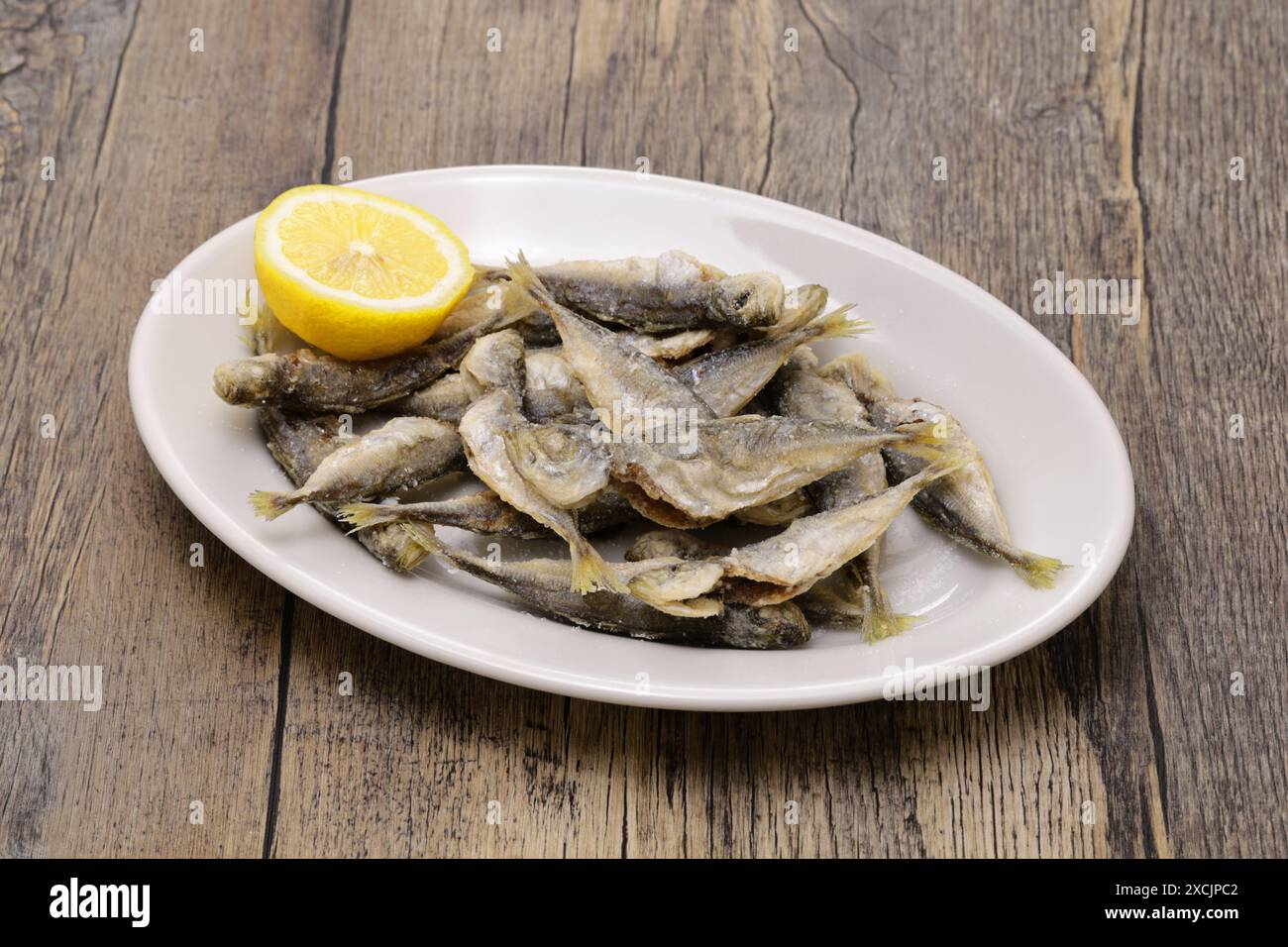 fried small horse mackerel, petit chinchard frit Stock Photo - Alamy