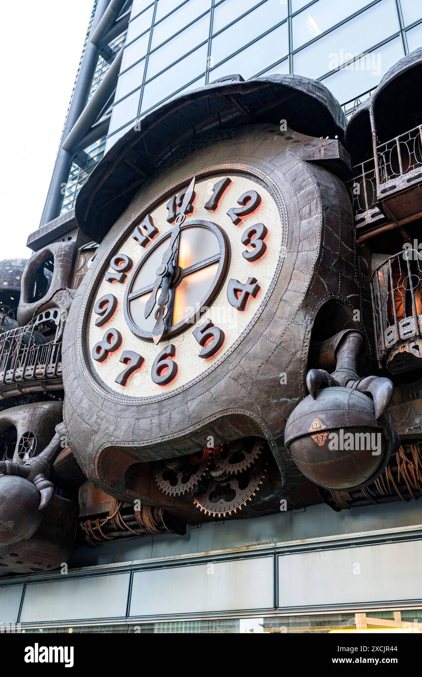 The Giant Ghibli Clock at the Nittele Tower (headquarters of Nippon ...