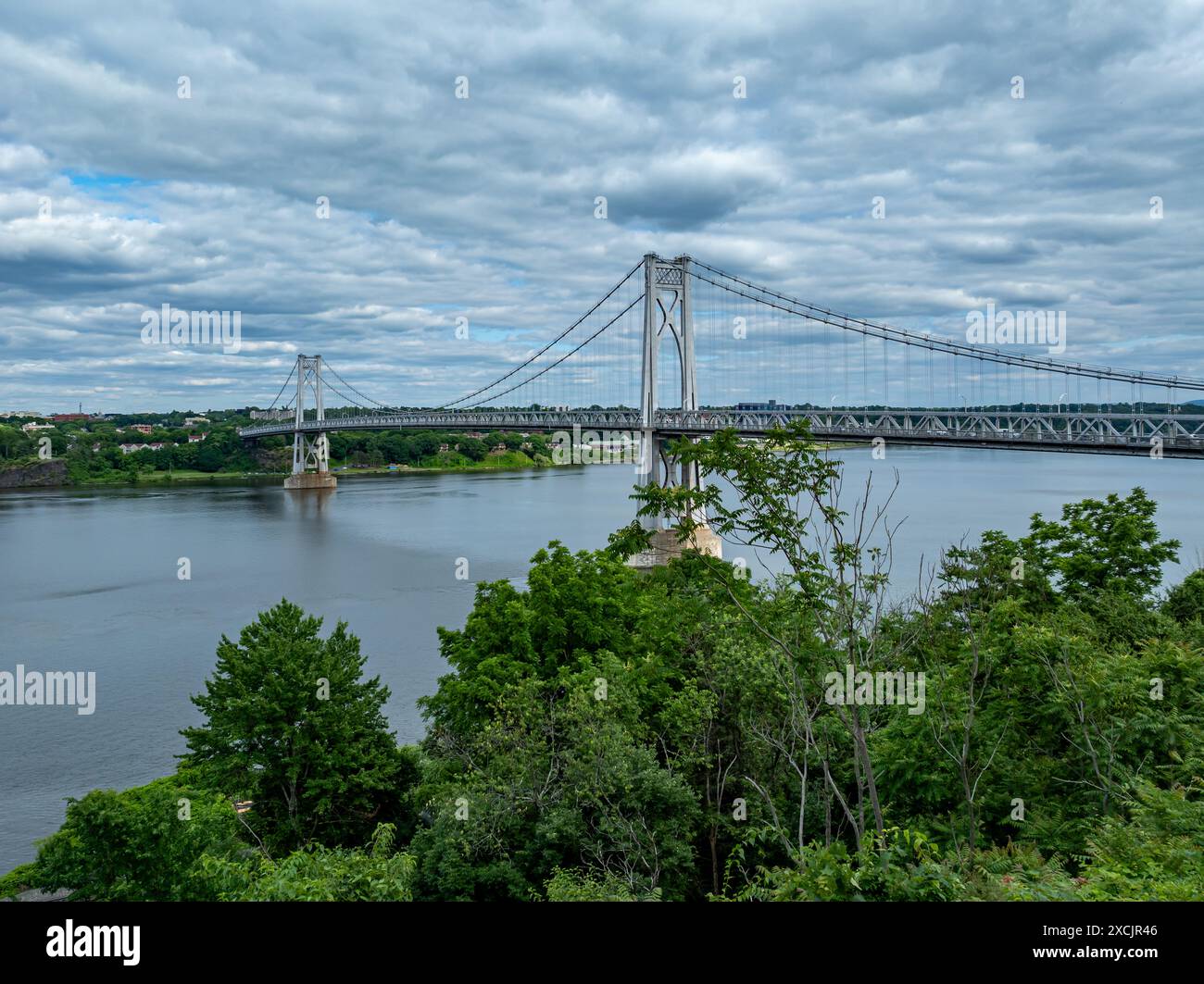 Aerial photo of the Franklin Delano Roosevelt Mid-Hudson Bridge over ...