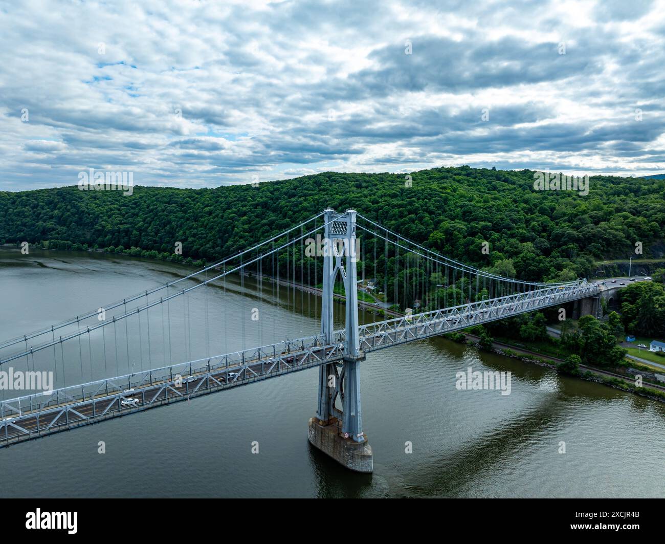 Aerial photo of the Franklin Delano Roosevelt Mid-Hudson Bridge over ...